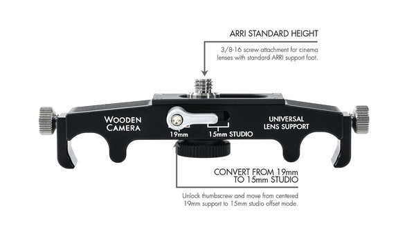 Wooden Camera Universal Lens Support (19mm/15mm Studio) | Lens ...