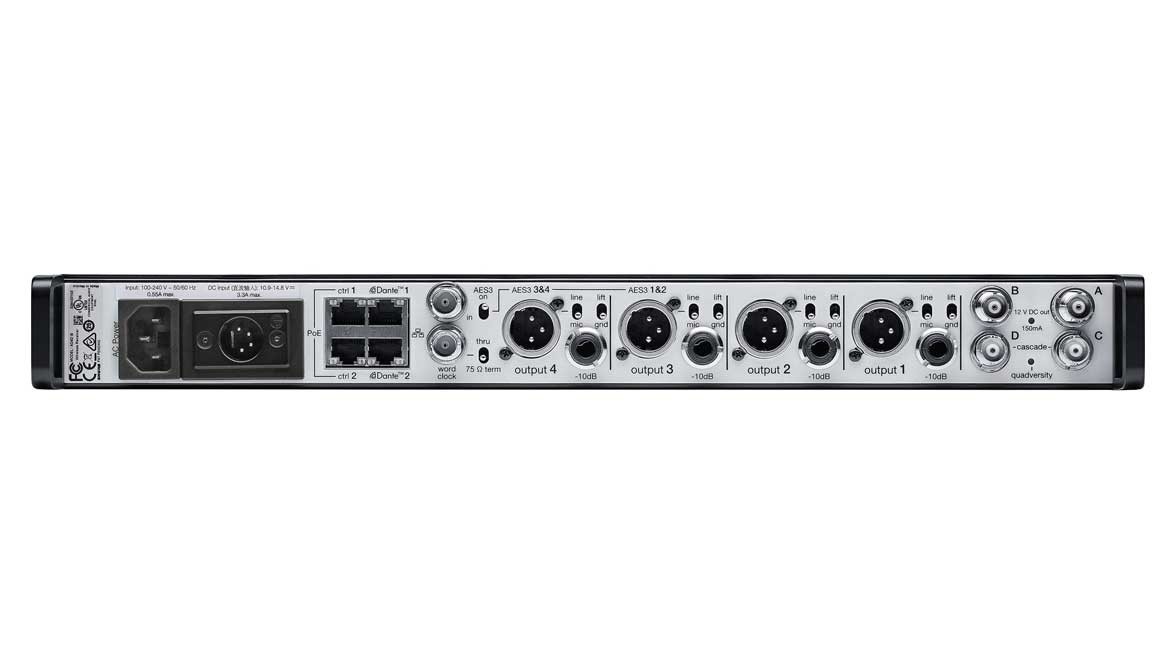 Shure AD4Q-DC Axient Digital Four-Channel Wireless Receiver with DC ...