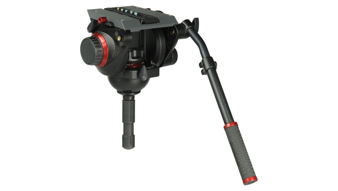 Manfrotto 509HD/536K Video Head & Carbon Fiber Tripod System - 100mm ...